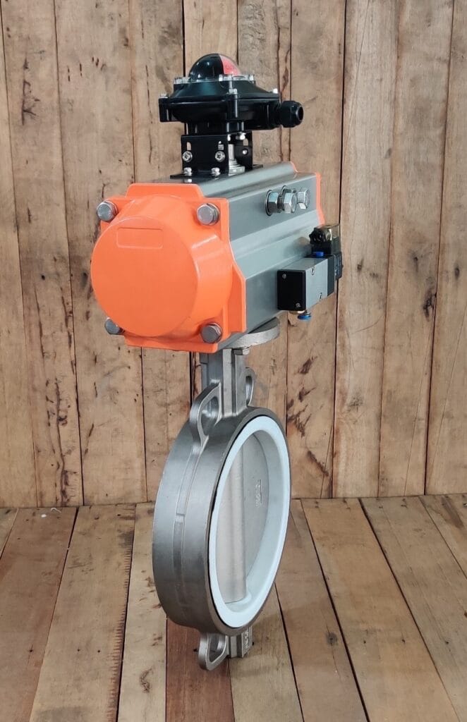 Pneumatic actuator JK butterfly Valve ยินดีให้คำแนะนำลูกค้า